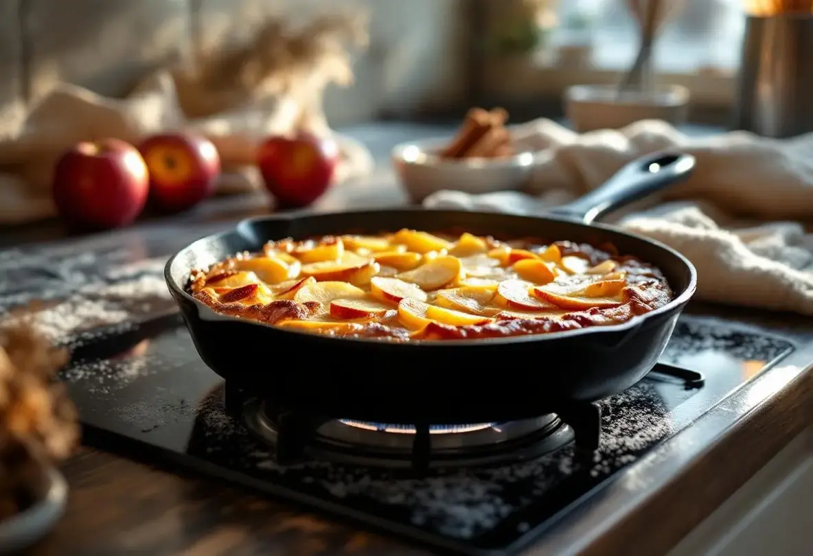 Ce gâteau aux pommes à la poêle va vite devenir votre dessert préféré ...